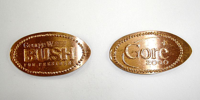 Bush-Gore 2000 Presidential Election 2 Coin Set – Penny Presses