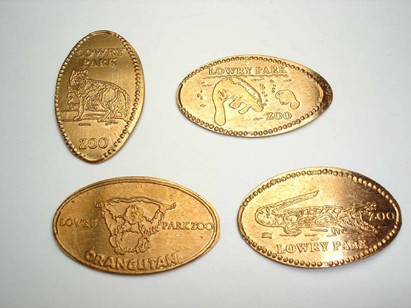 Lowry Park Zoo 4 Coin Set Retired Machine 3 – PennyPresses.com