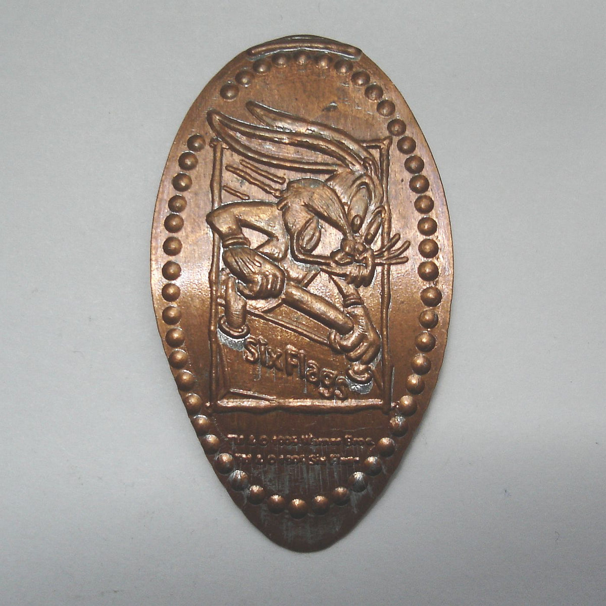 Pressed Penny: Six Flags - Bugs Bunny on Coaster – Penny Presses