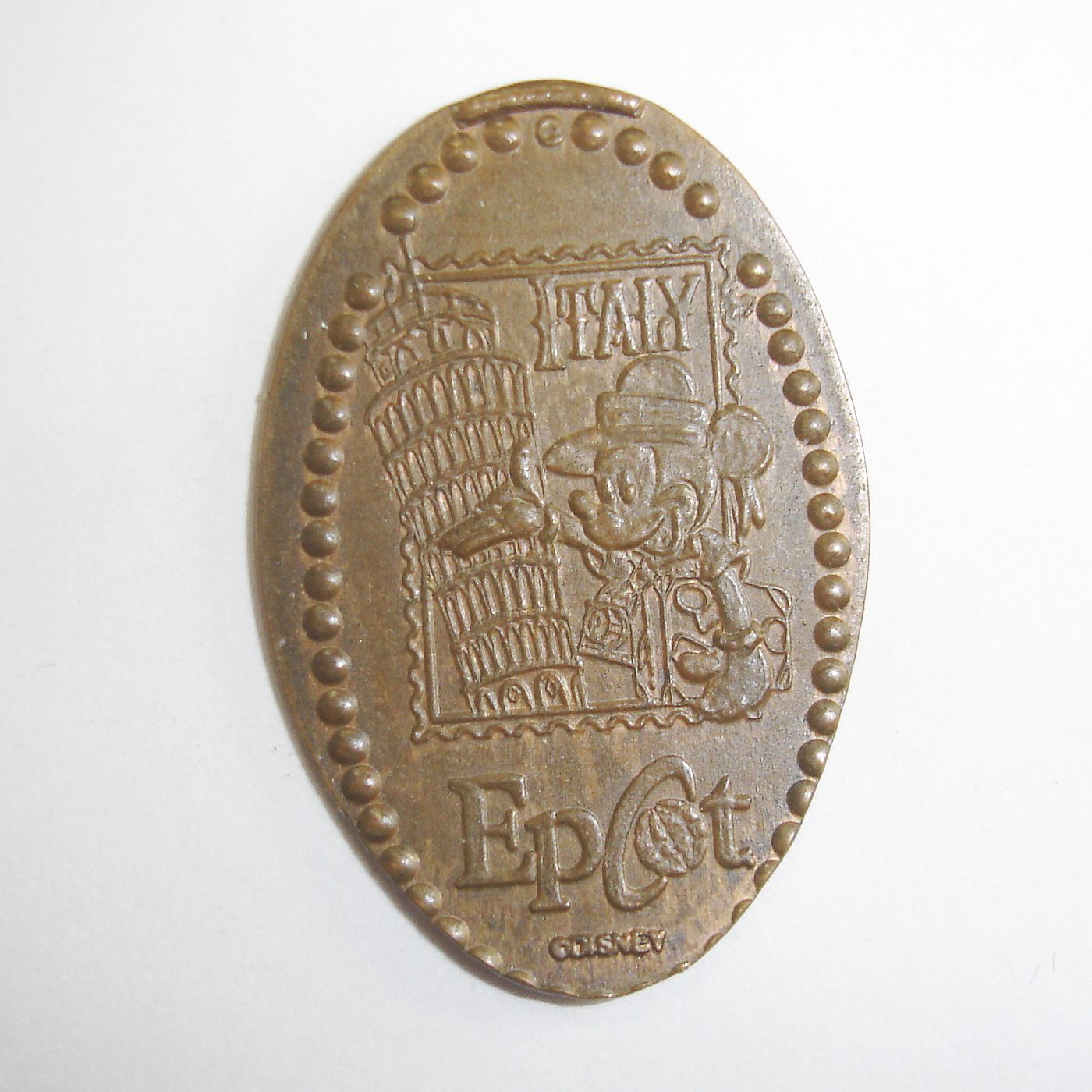 Pressed Penny: Disney Epcot - Italy - Mickey Stamp Design – Penny Presses