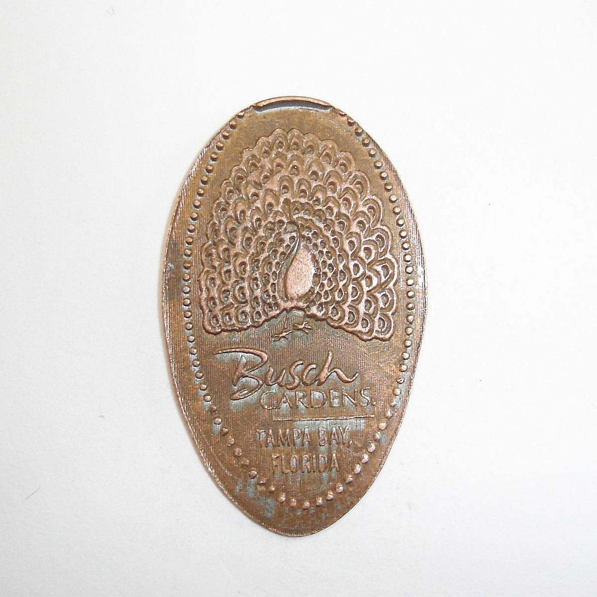 Pressed Penny: Busch Gardens - Tampa Bay Florida - Peacock ...
