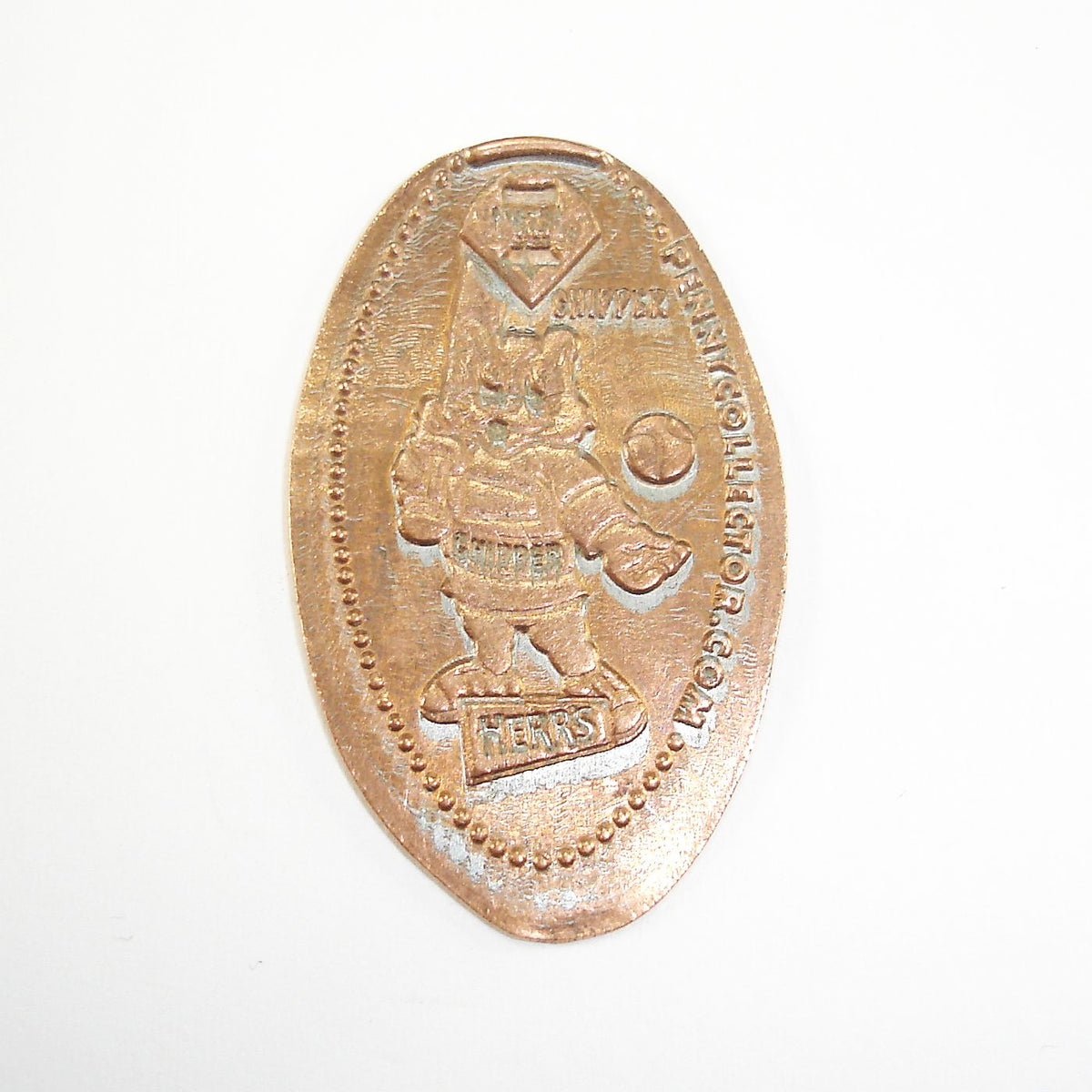 Pressed Penny: Herr's - Chipper Holding a Bat and Tossing a Baseball ...