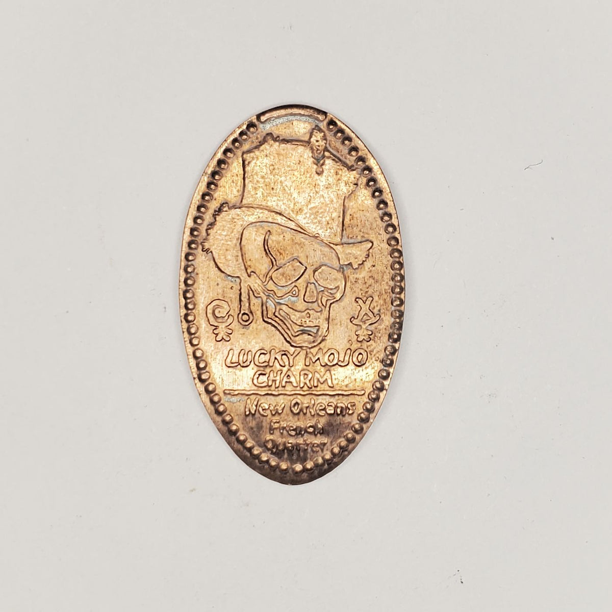 Pressed Penny: New Orleans French Quarter - Lucky Mojo Charm - Skull W ...