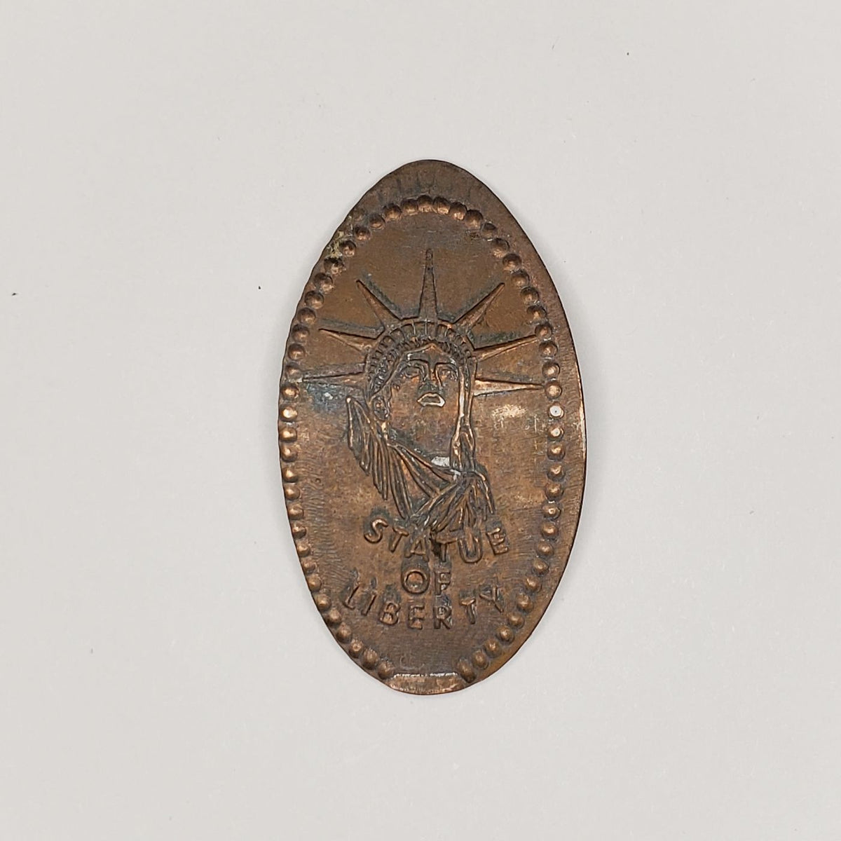 Pressed Penny: Statue of Liberty - View of Head – Penny Presses